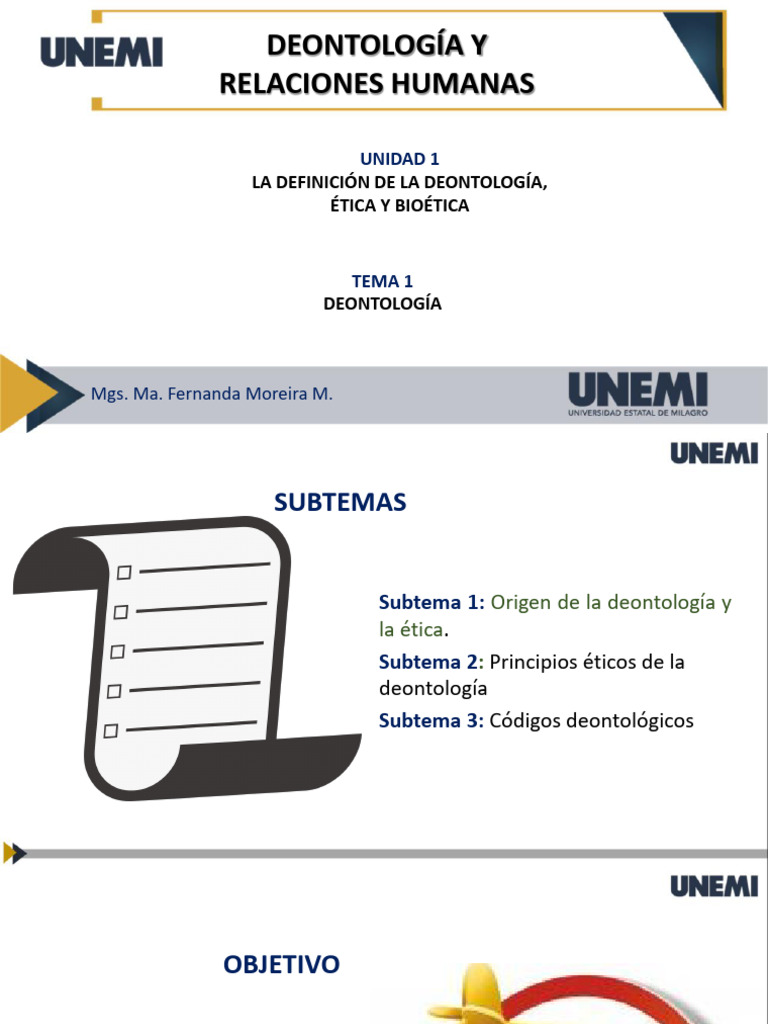 Diapo. Deontologia Unidad 1 y 2 | PDF