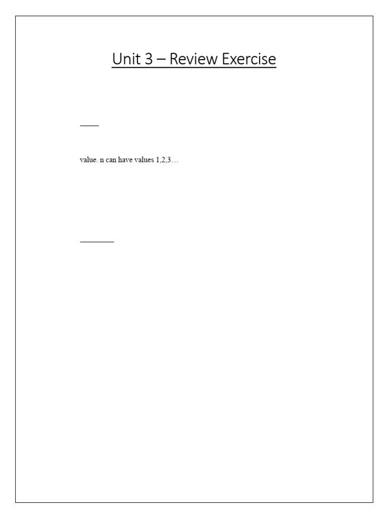 Grade 9-Unit 3 Review Exercise | PDF | Quantum Mechanics | Science ...