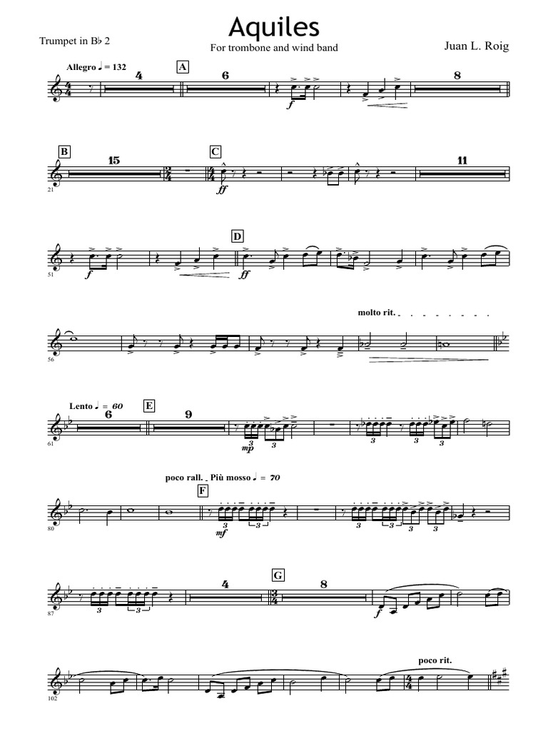 AQUILES - Trumpet in BB 2 | PDF