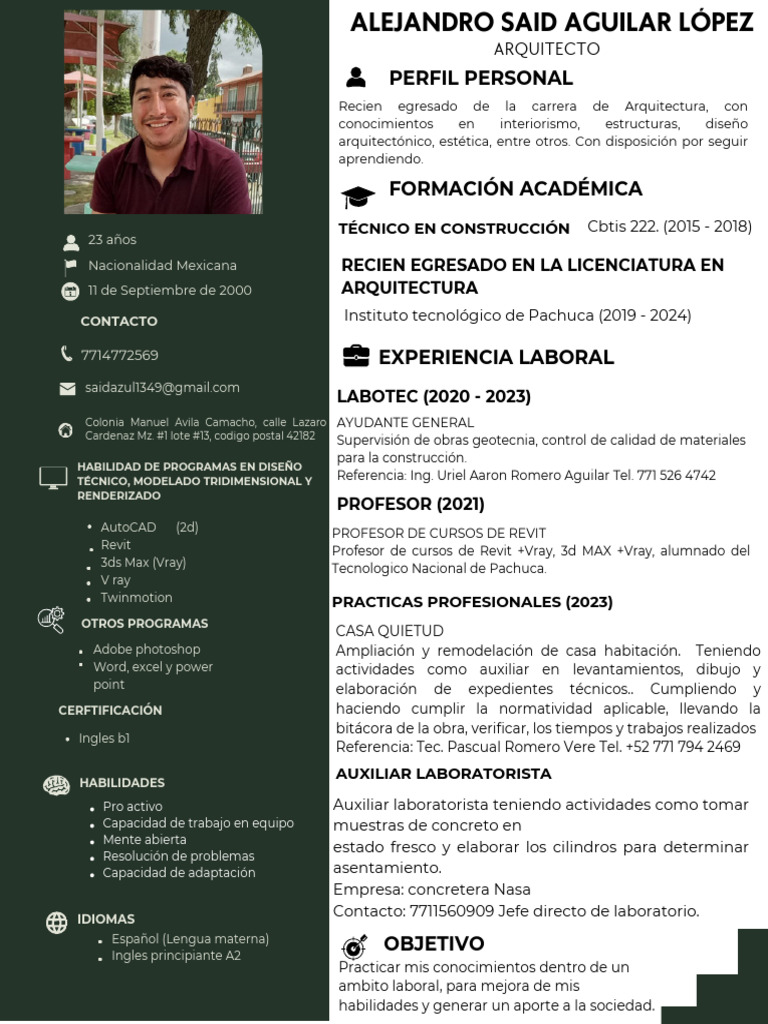 Currículum Vitae Alejandro Aguilar PDF | PDF