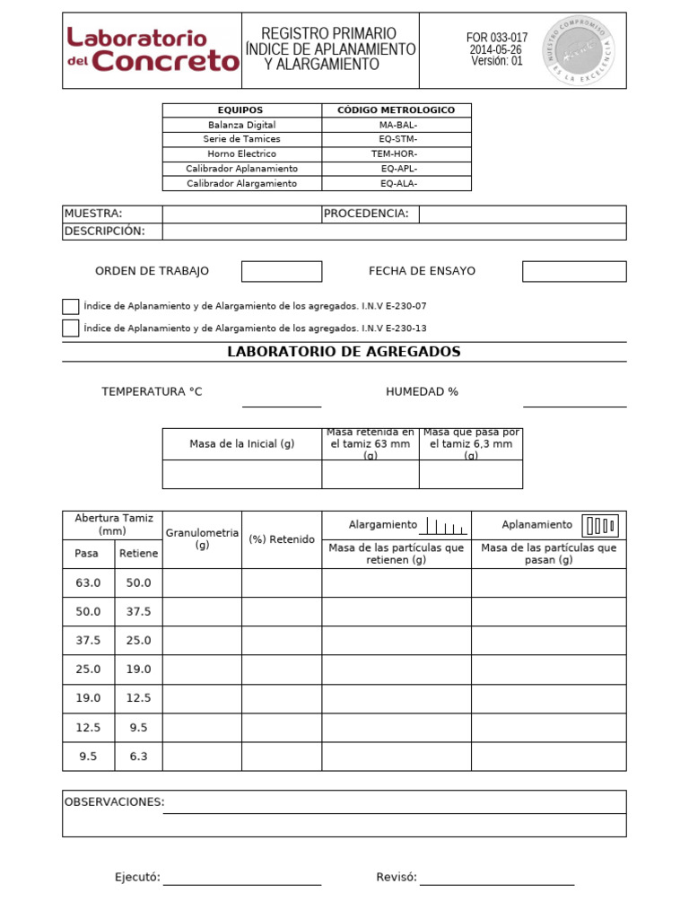 Índices de Forma INV E 230 #23 | PDF