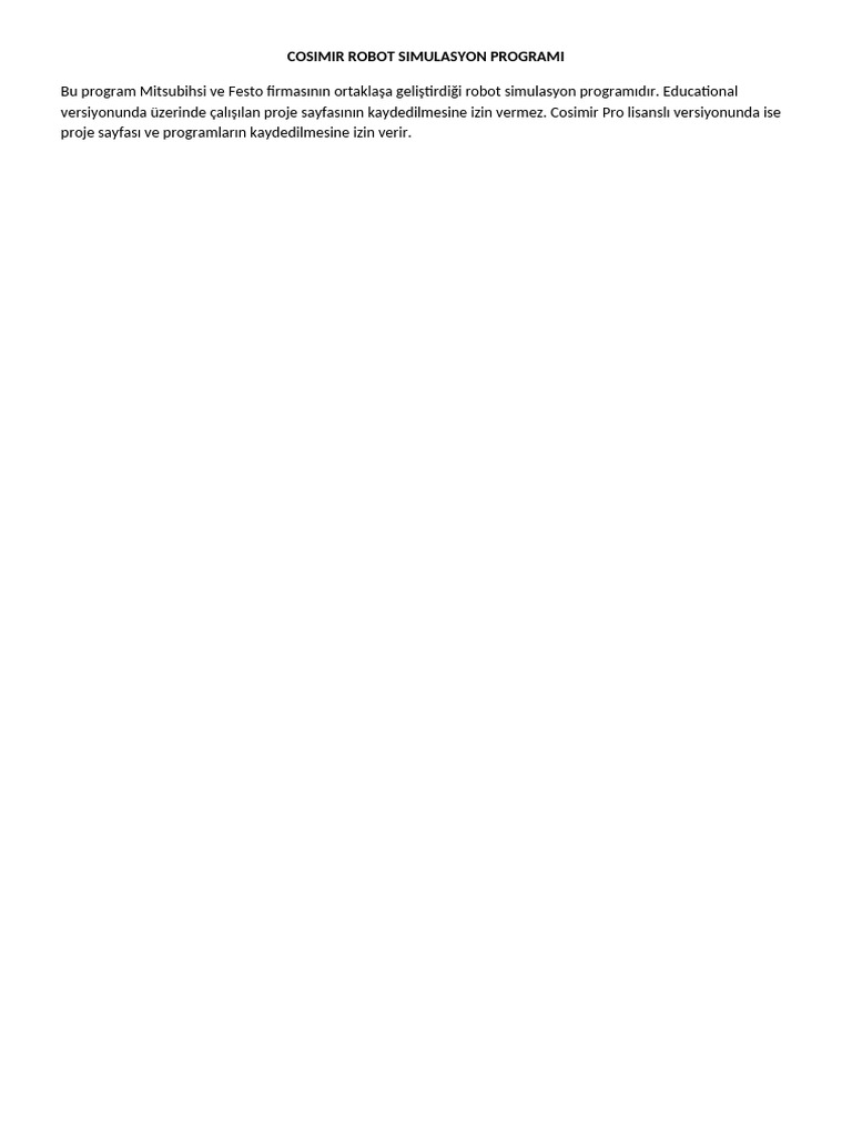 2 - Cosimir Eğitimi Dökümanı 2024mart | PDF
