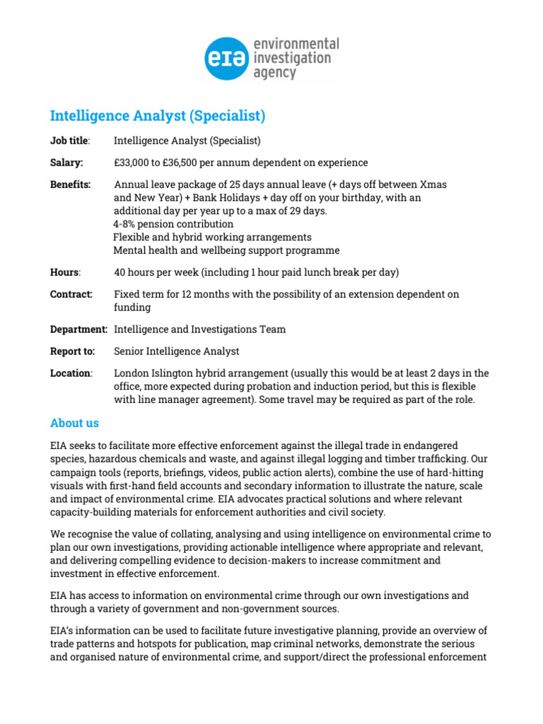 Intelligence Analyst Final Job Pack June 2024 | PDF