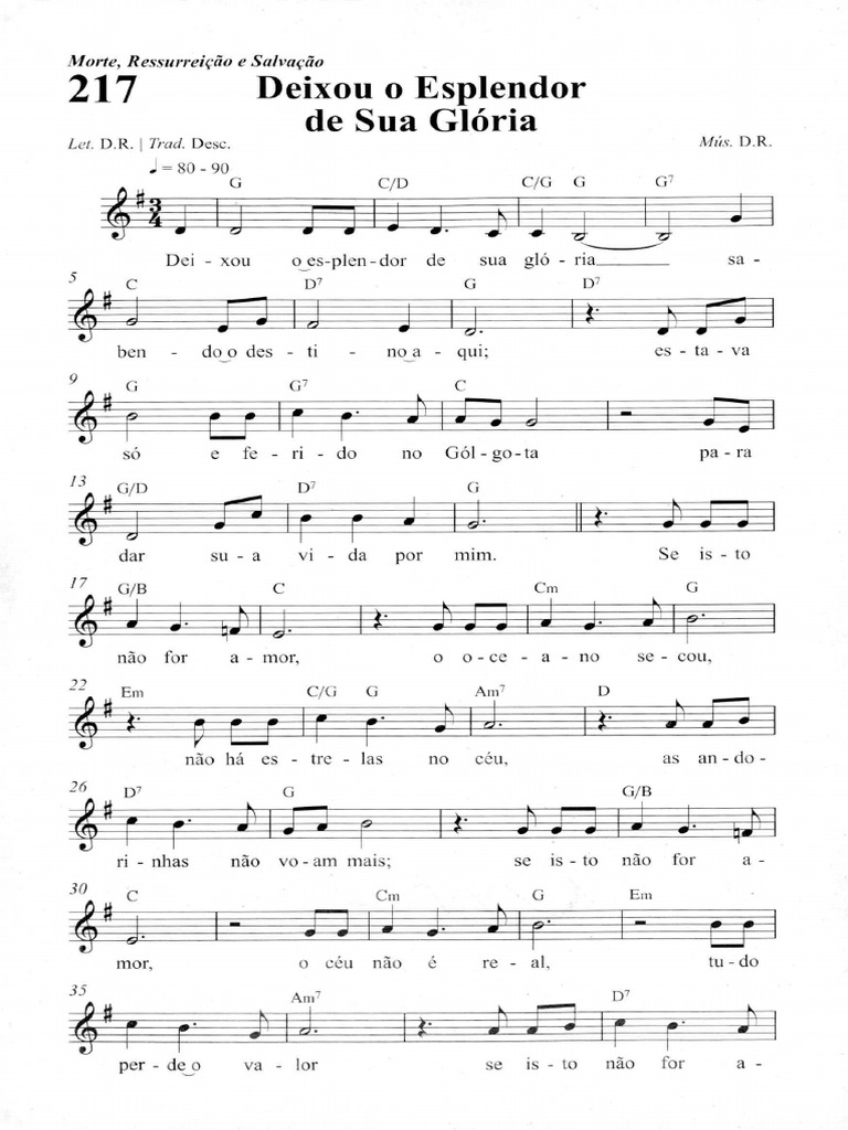 217 - Deixou o Explendor de Sua Glória | PDF