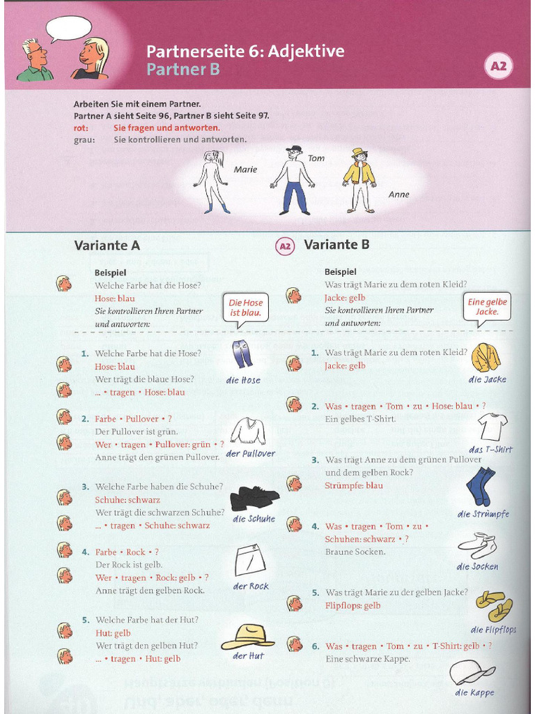 Partner B - Adjektive | PDF