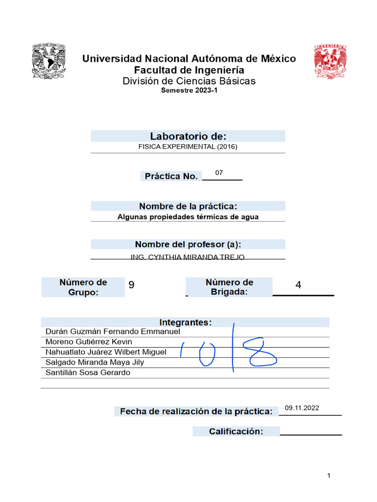 LAB FIS EXP GPO 09 REP PRAC 7 Brigada 4 | PDF