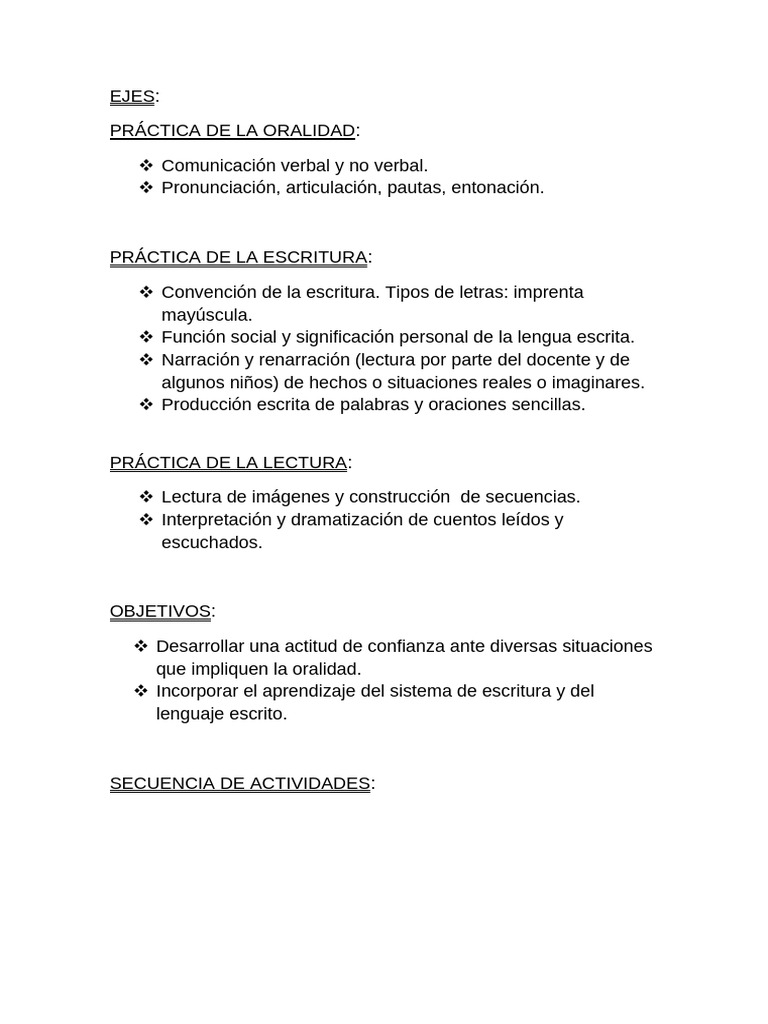 Nandi Secuencia de Activ | PDF