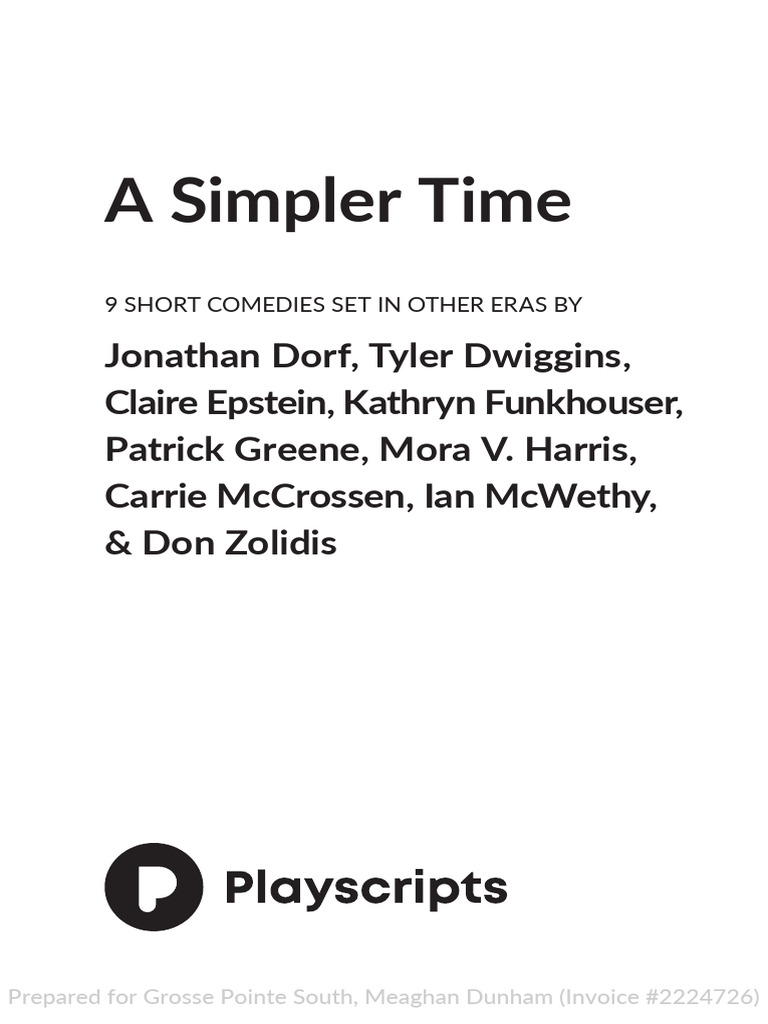 A Simpler Time | PDF