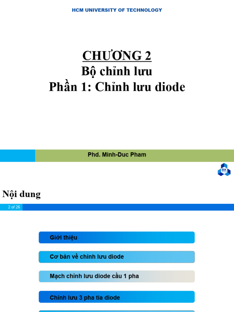 Chuong 2 P1 Chinh Luu Diode DUC | PDF