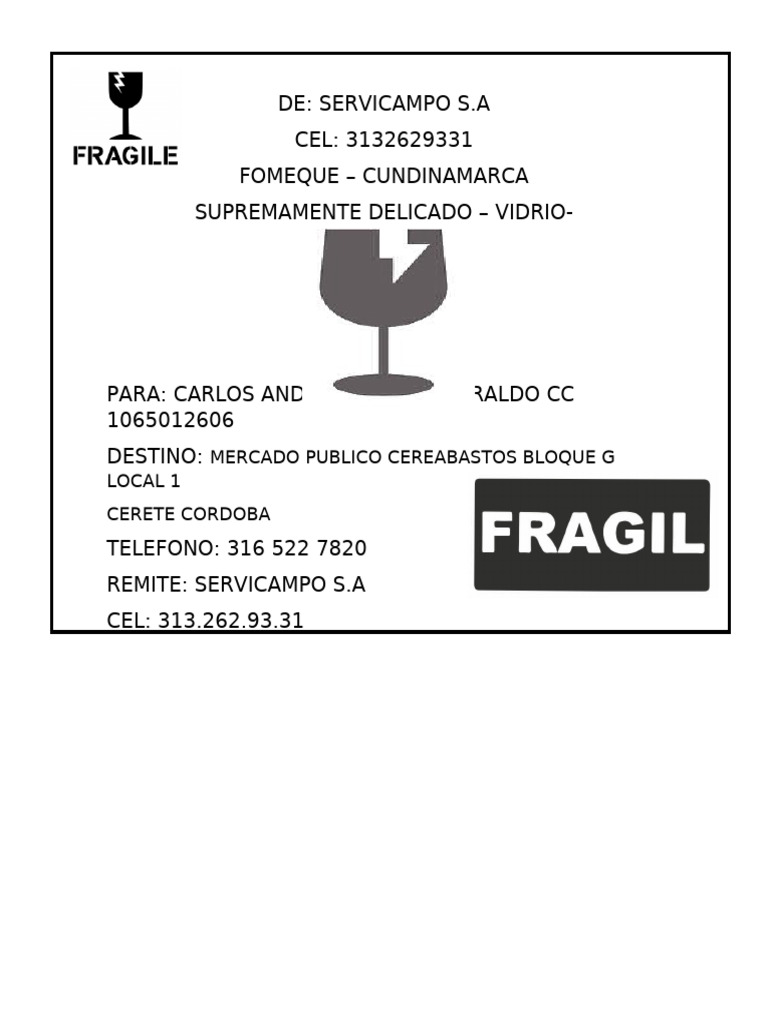 Logo de Envio Fragil | PDF