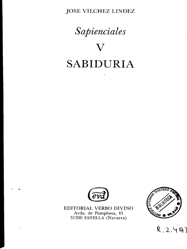 Jose Vilchez, Sabiduria | PDF