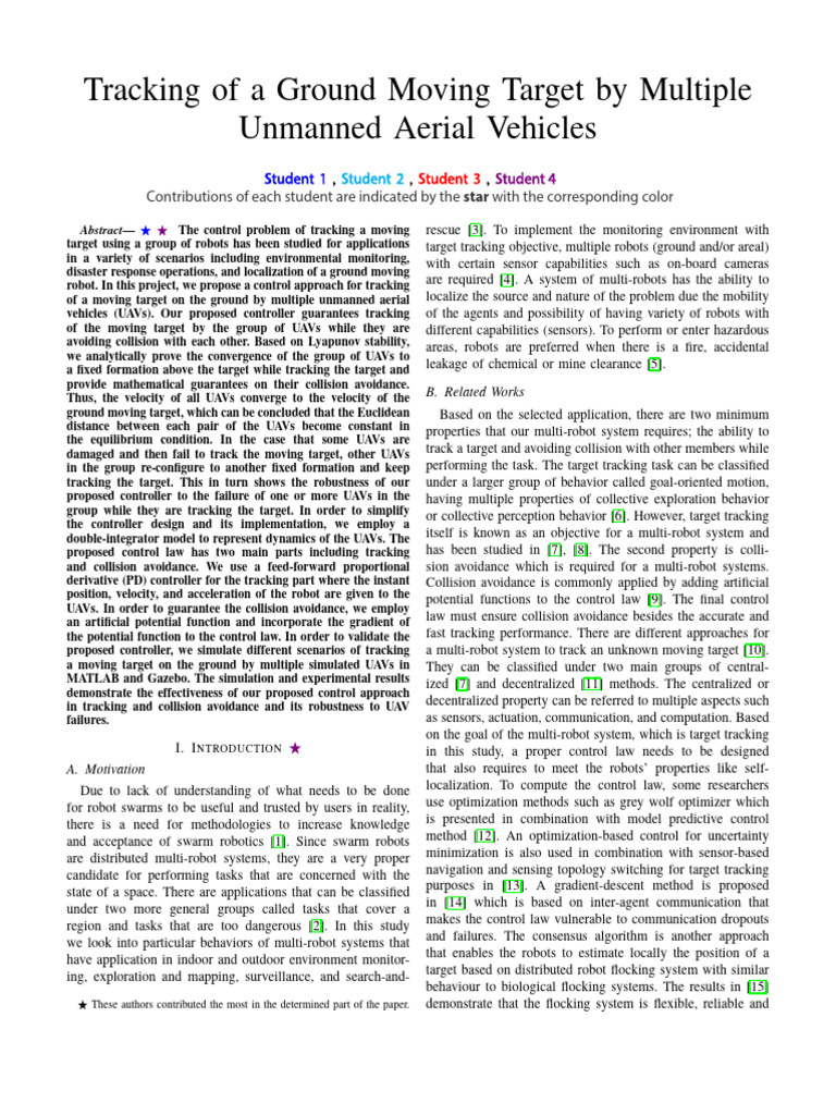 MAE 598 Example Final Project - Four-Student Team | PDF