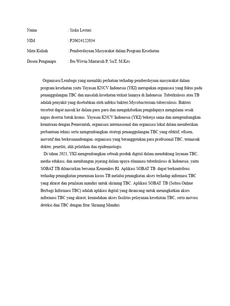 Siska Lestari 1010 | PDF