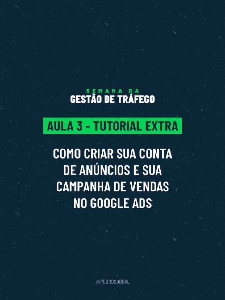 Tutorial Aula 3 Google ADS | PDF