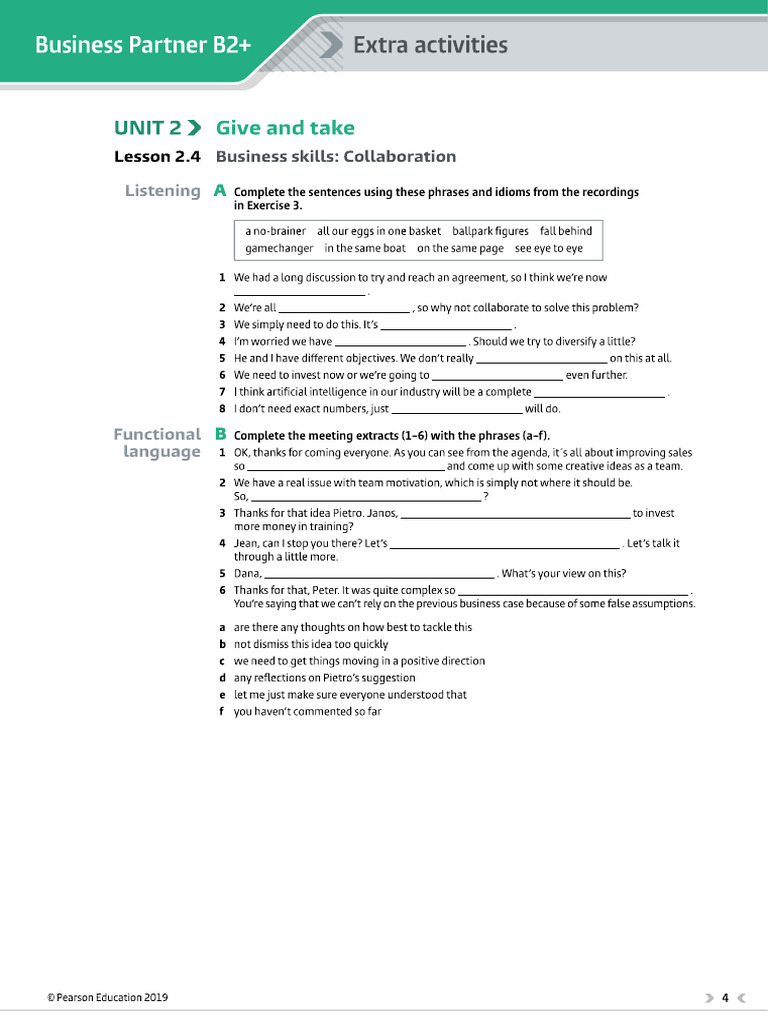 Extra Activities Lesson 2.4 | PDF