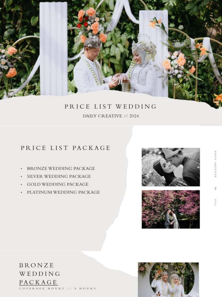 Price List Wedding 2024 | PDF