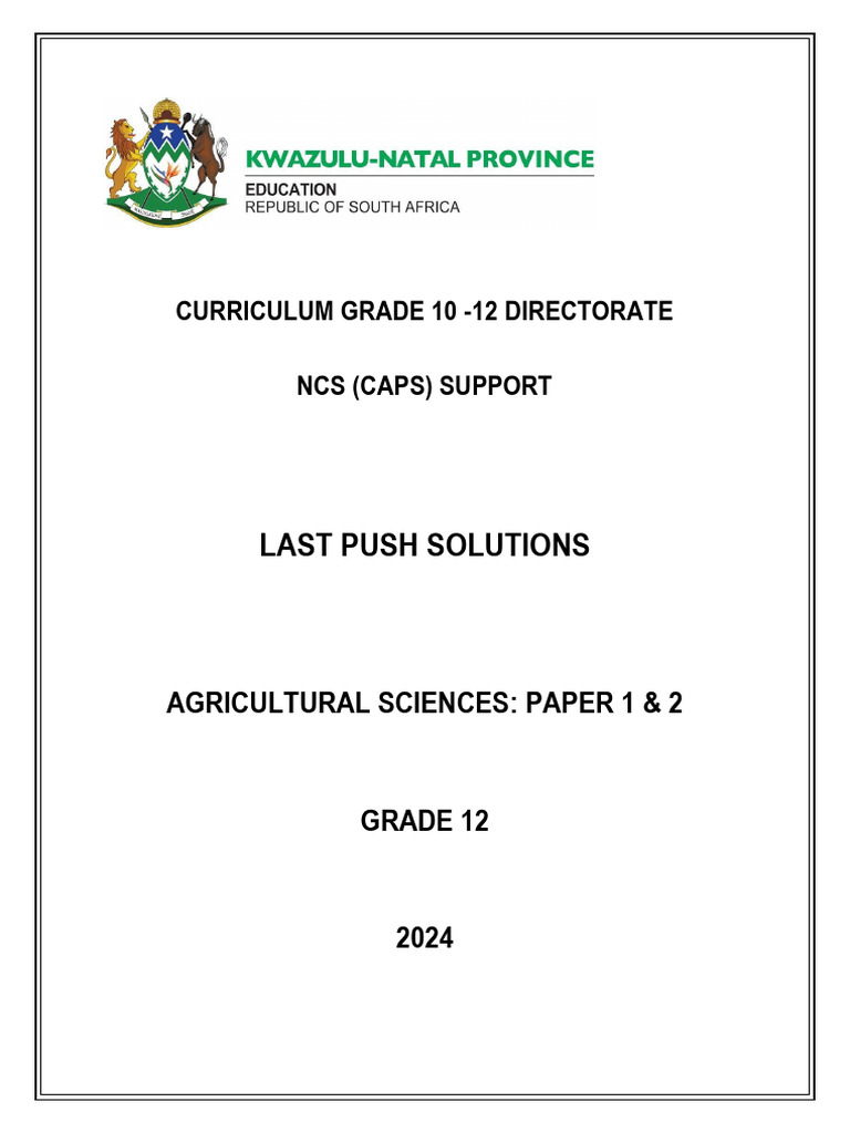 2024 AGRS Last Push Solutions | PDF