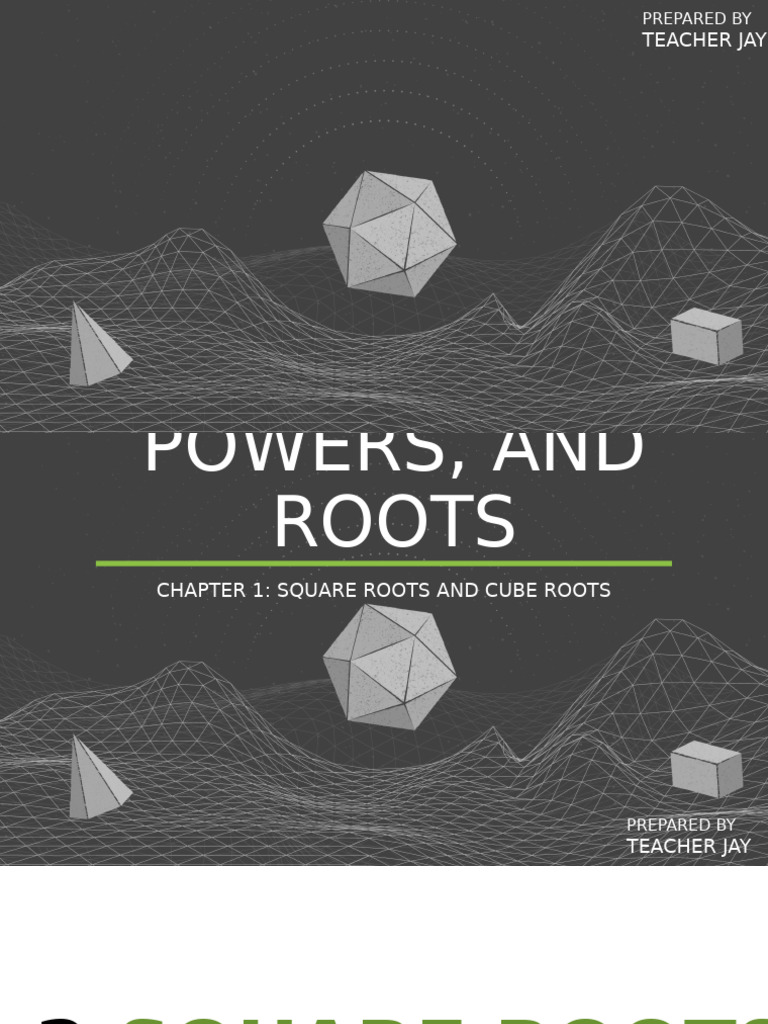 1.2 Square Roots and Cube Roots (Grade 8 Math) | PDF | Square Root ...