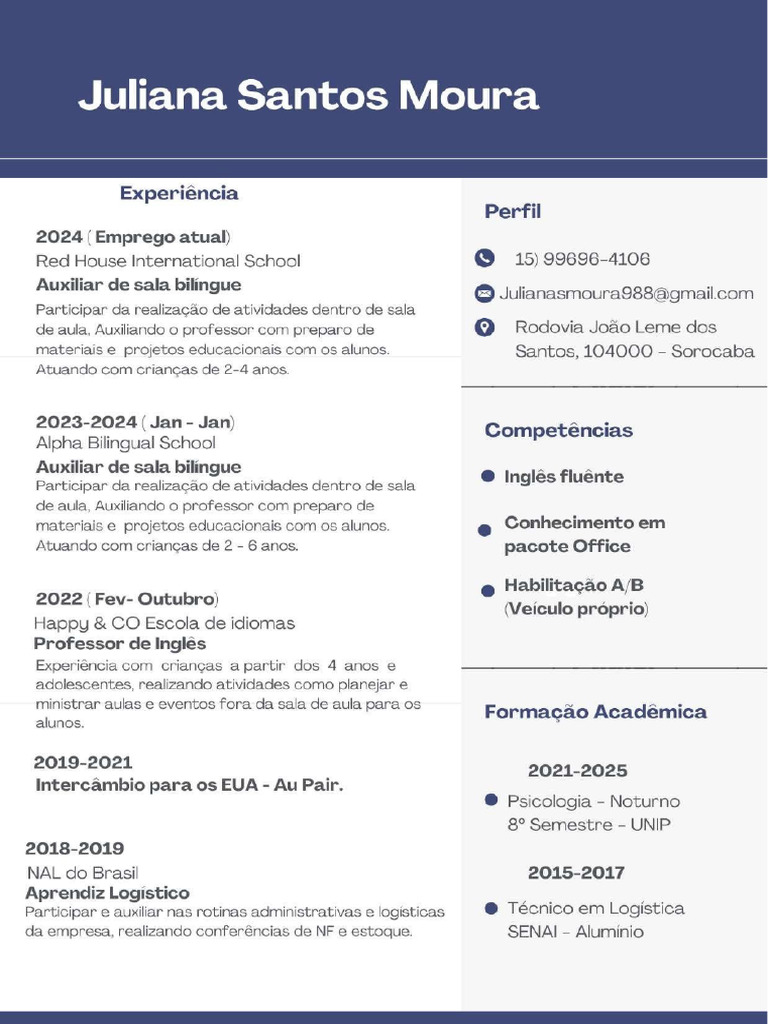 CV JULIANA ATUALIZADO | PDF