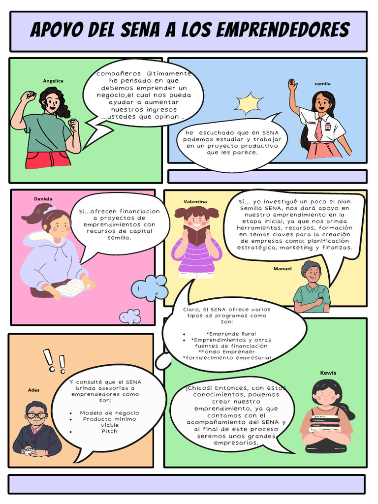 Documento A4 Pagina de Historieta Comic Ilustrativo Multicolor | PDF