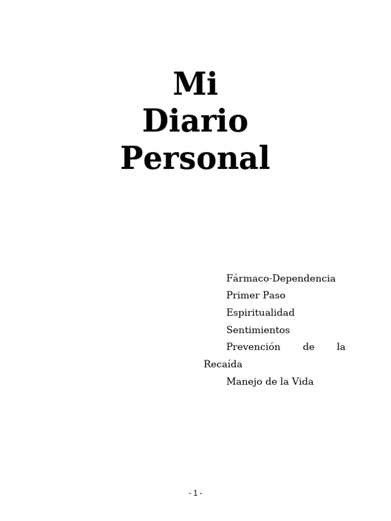Mi Diario Personal | PDF