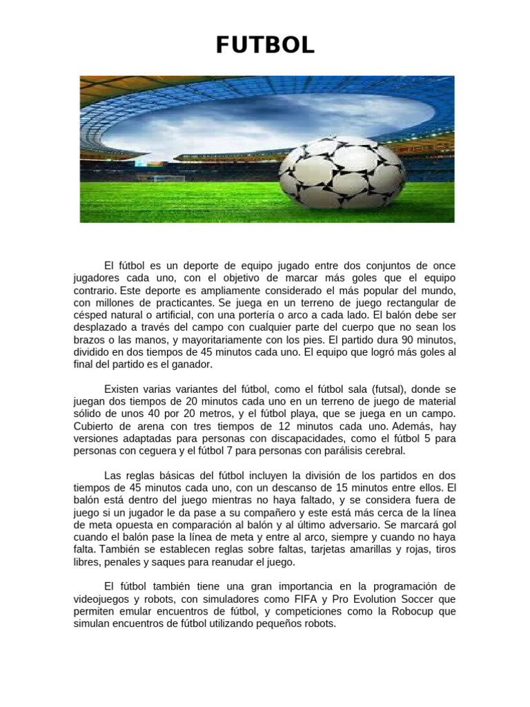 El Futbol | PDF