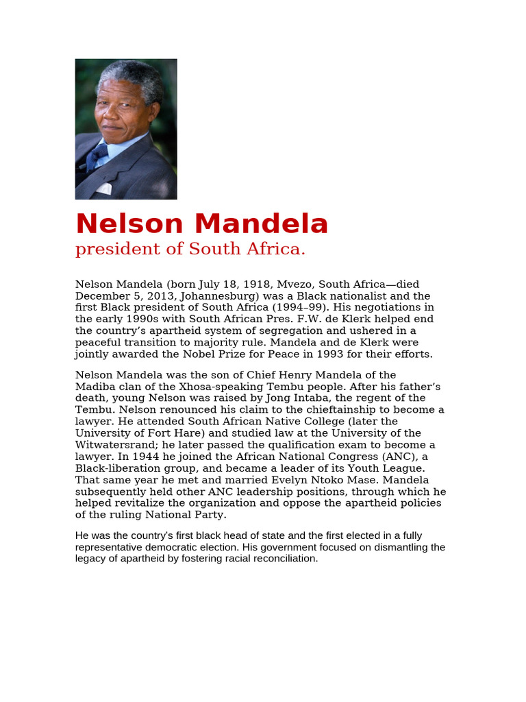 Nelson Mandela | PDF