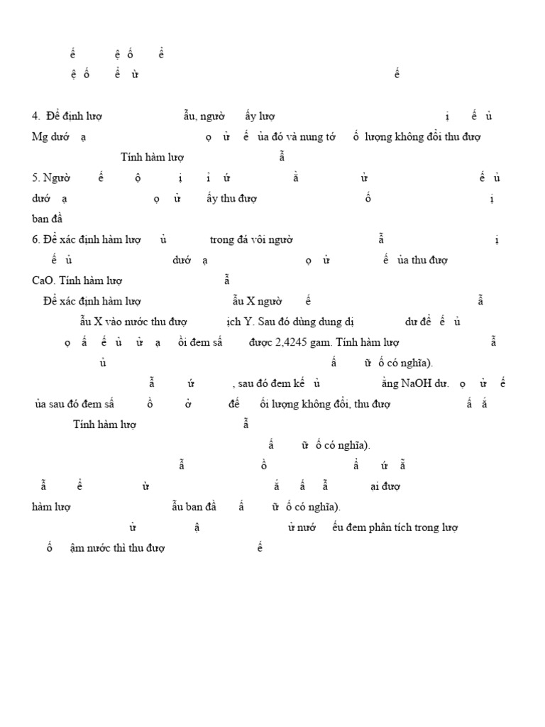 BT phân tích khối lượng | PDF