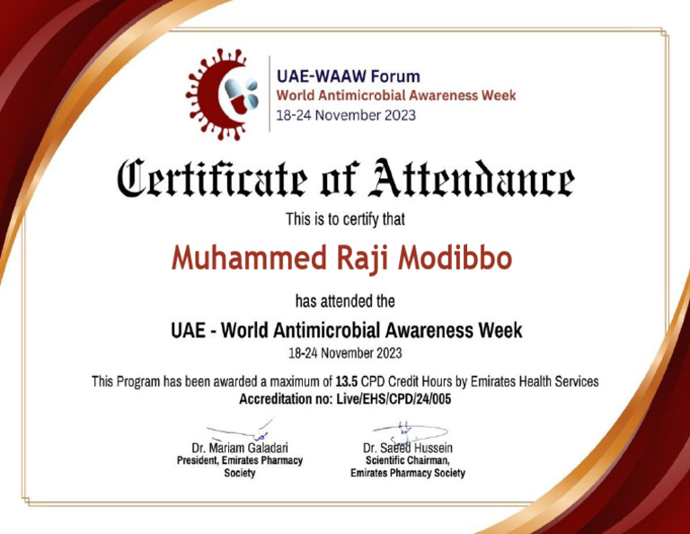 Certificate of conference | PDF