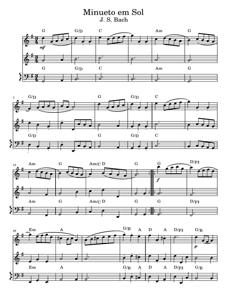 Minueto 3 Sol e Fa | PDF