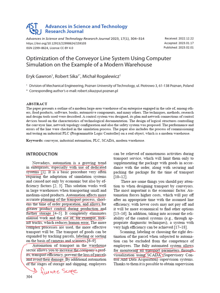 Optimization of The Conveyor Line System Using Computer Simulation On ...