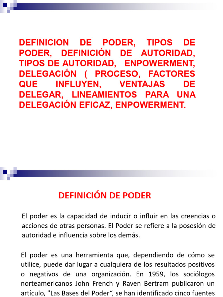 Autoridad y Poder | PDF