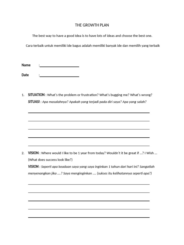 The Growth Plan | PDF