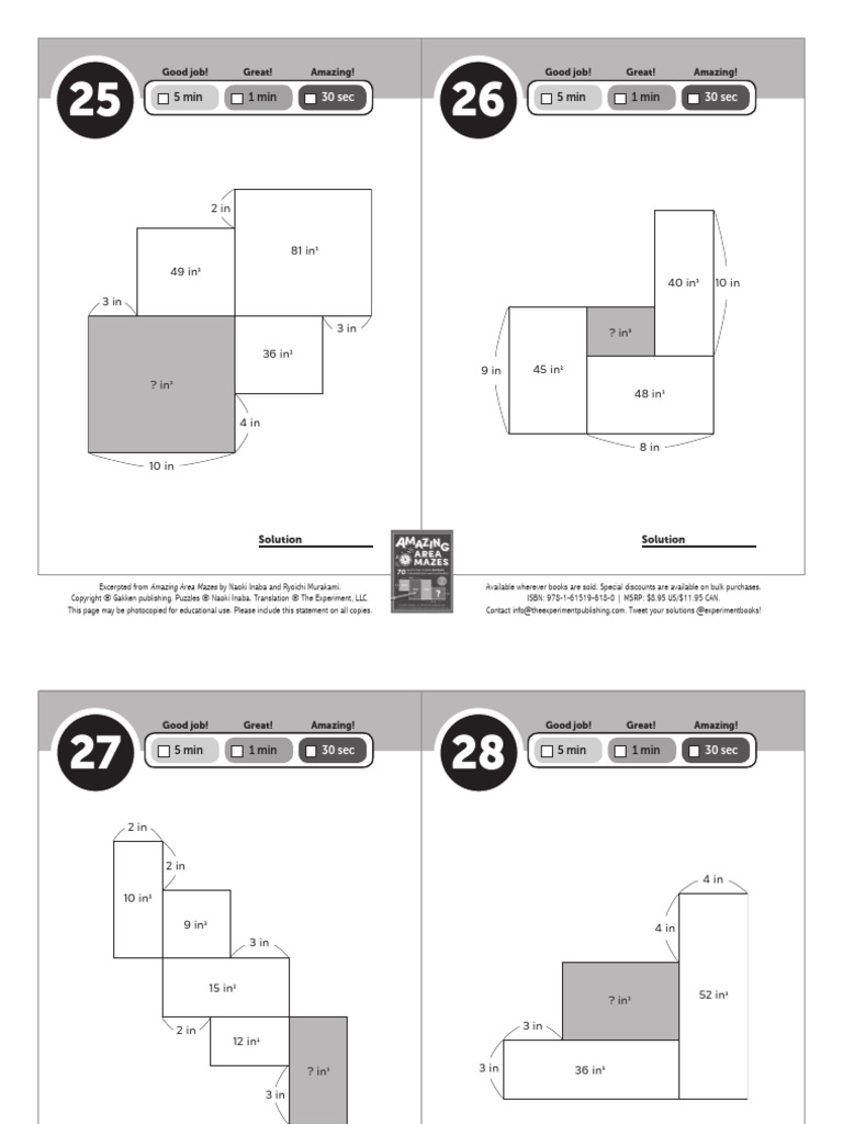 Area mazes puzzle | PDF