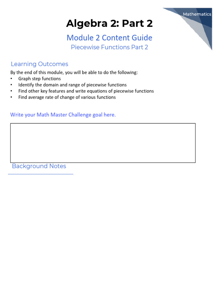 P2 Unit 1 Module 2 Notes (Completed) | PDF