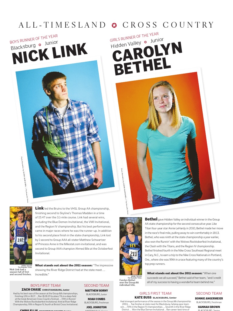 All-Timesland Cross Country Runners of The Year: Nick Link and Carolyn ...