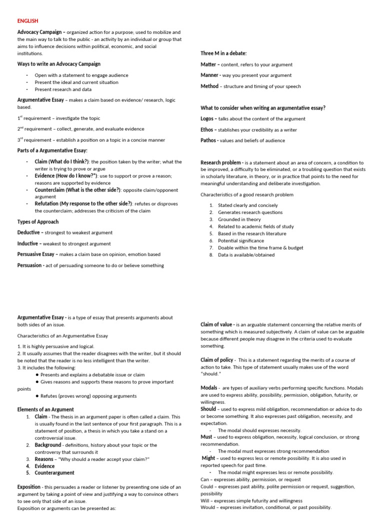ENGLISH 2nd Grading Rev | PDF