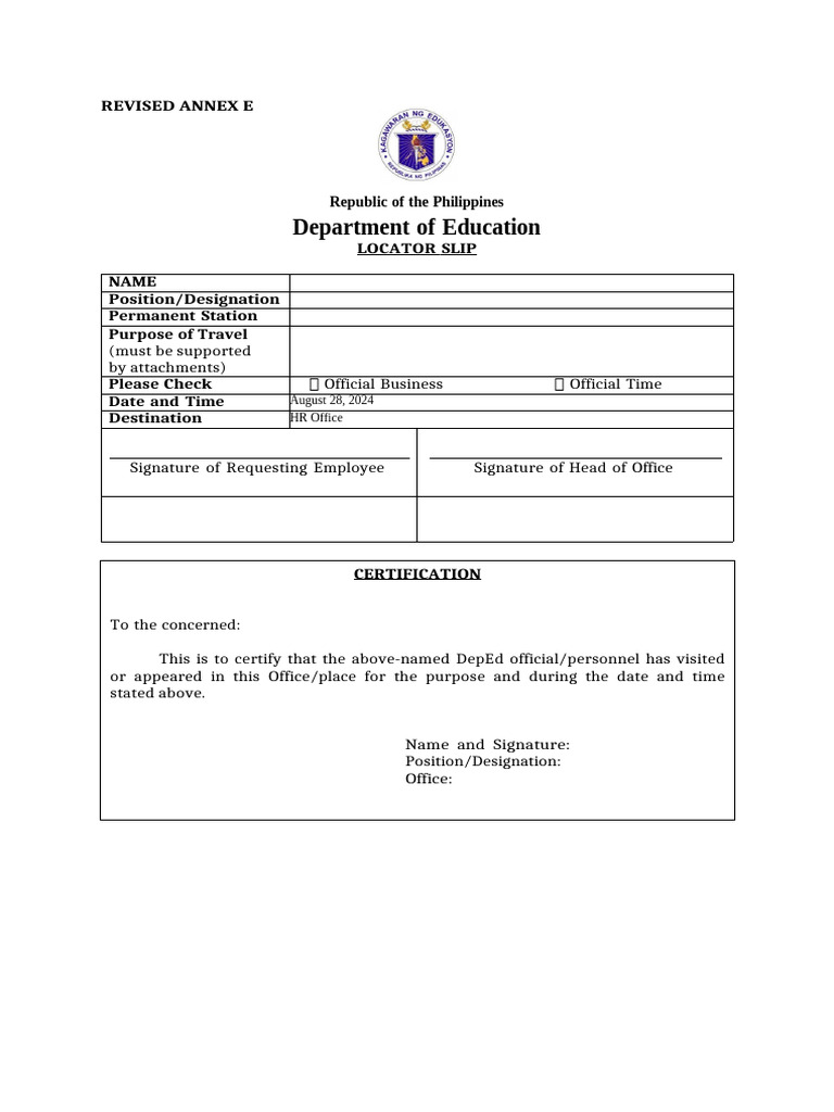 Revised Annex E | PDF