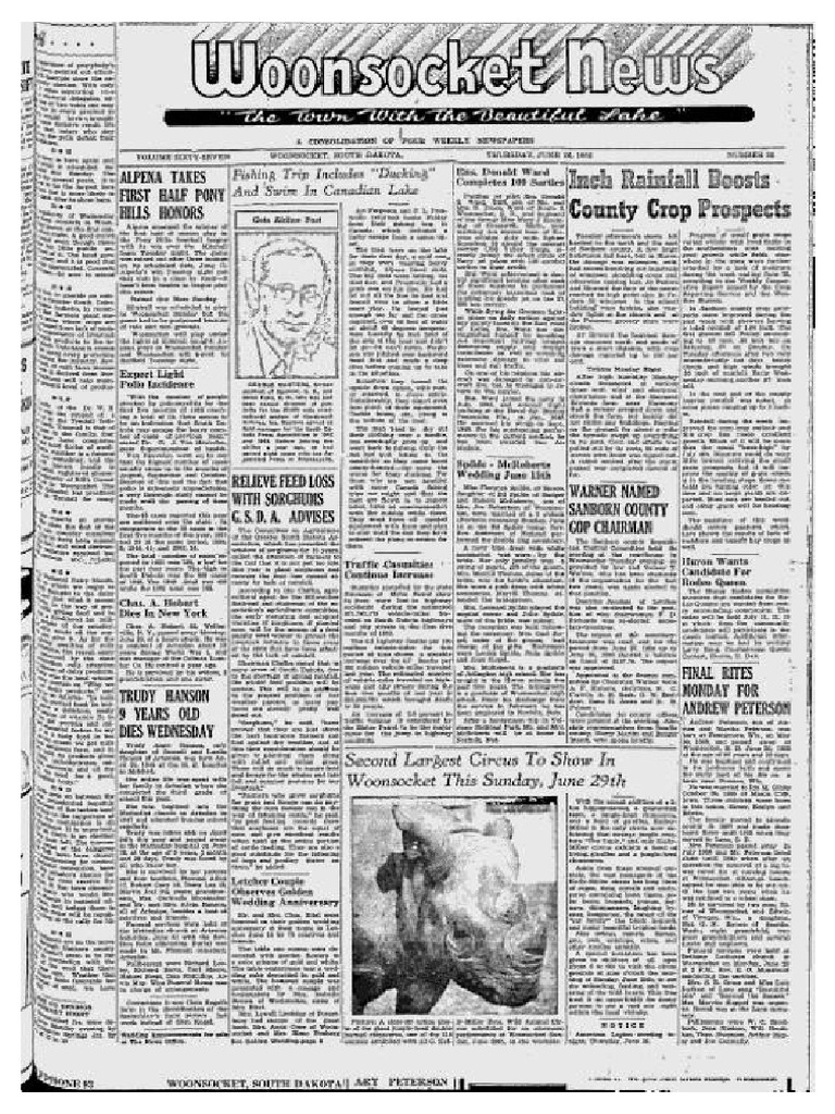 Woonsocket News Jun 26 1952 | PDF