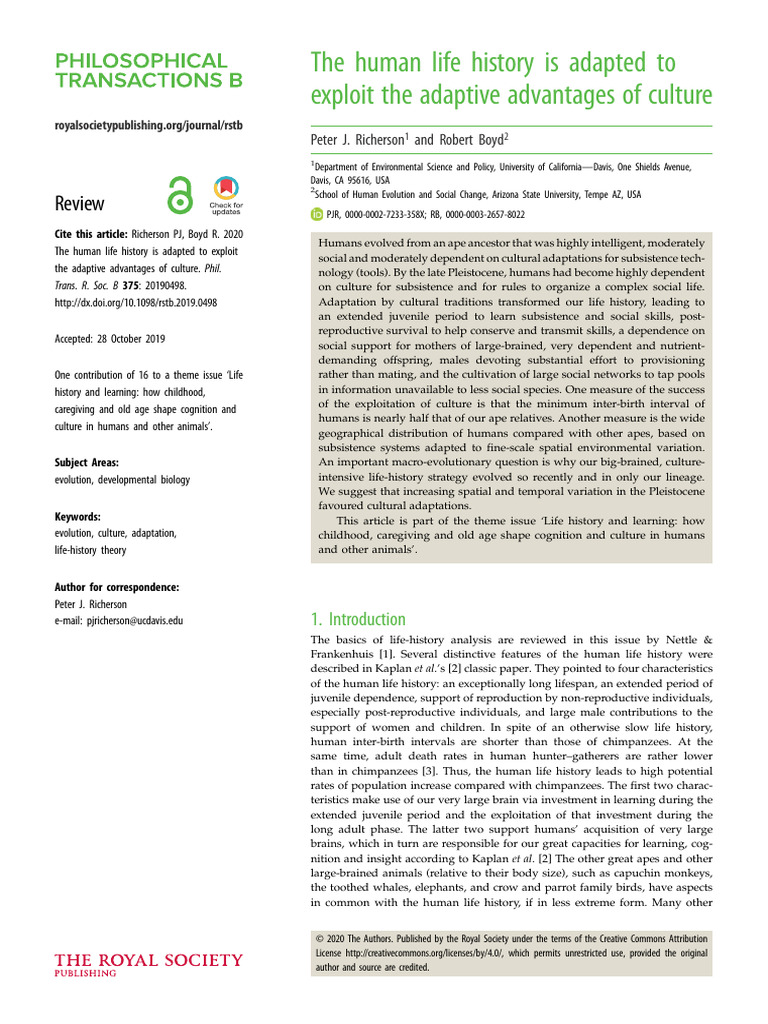 RSTB 2019 0498 | PDF