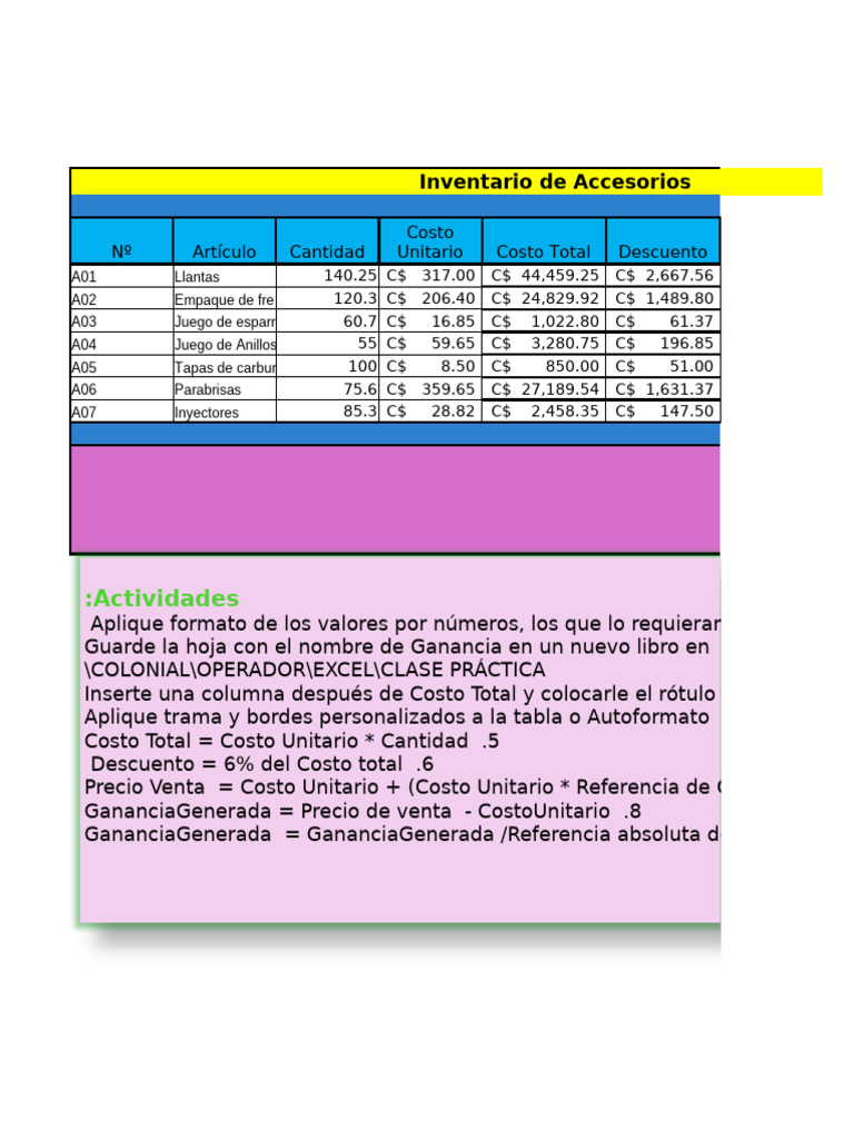 Libro3 Practica Excel-1 | PDF