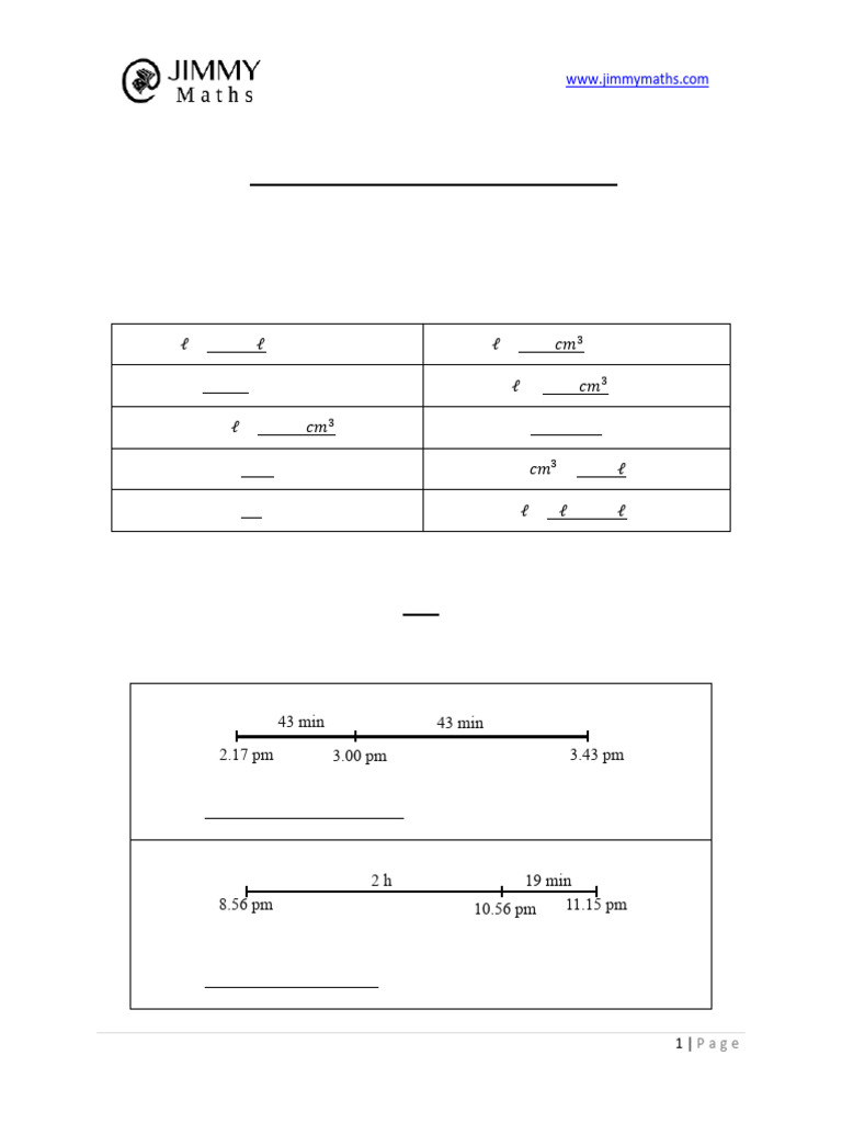 PSLE-Booster-Level-1-Conversions-II-Solutions_ | PDF