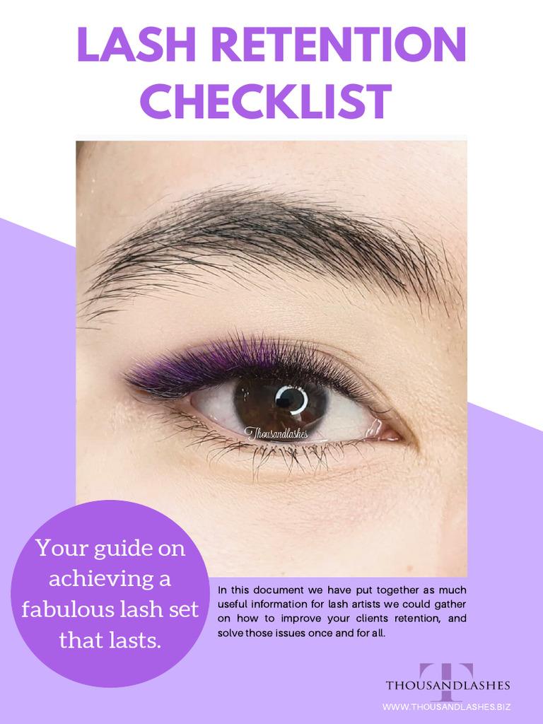 Lash Retention Checklist | PDF