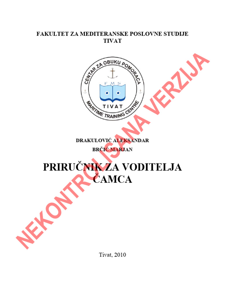 Prirucnik Za Voditelja Camca | PDF