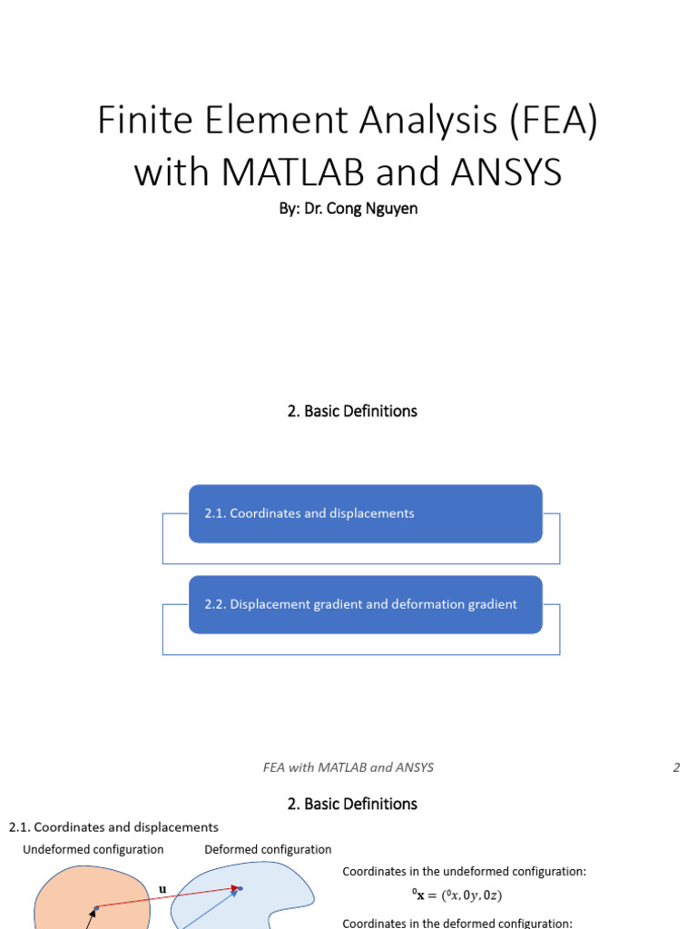 002 L2 - FEA - Basic Definitions | PDF