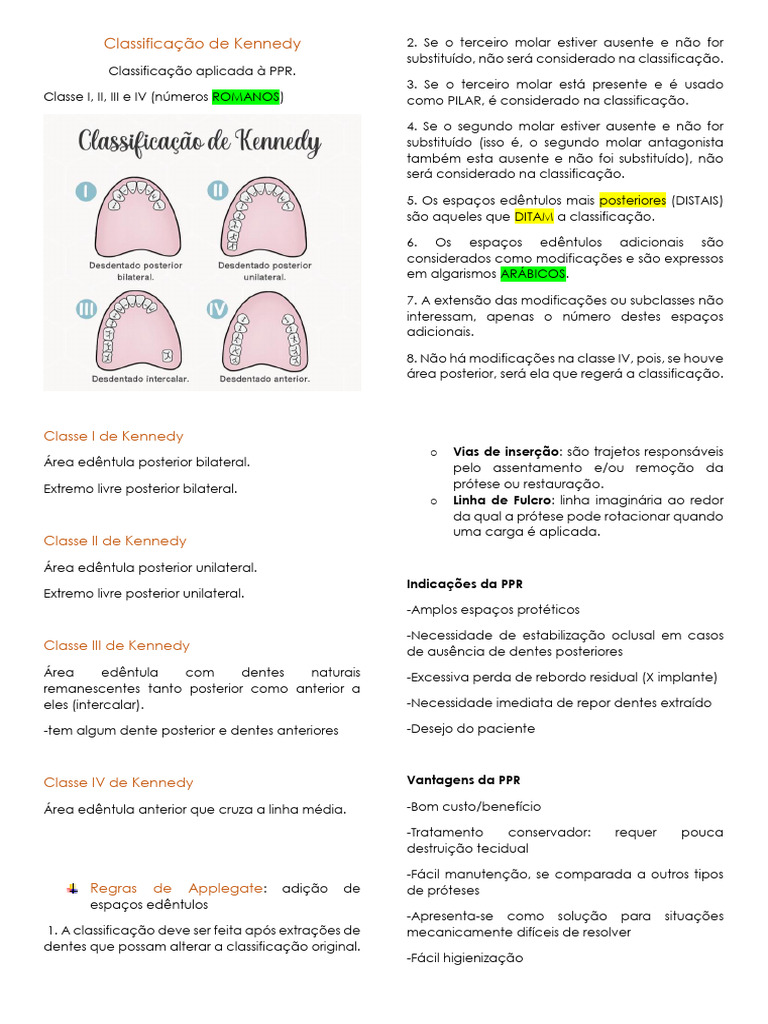 Classificação de Kennedy | PDF
