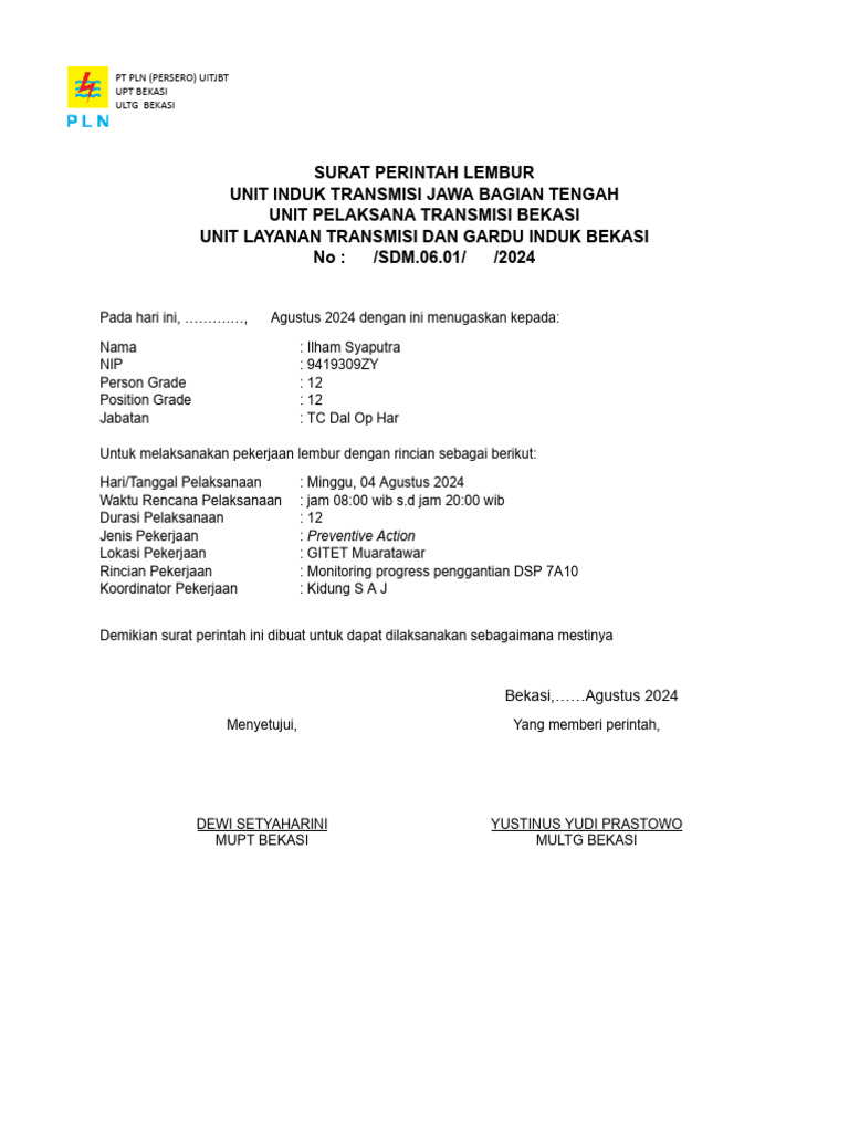 Lembur | PDF