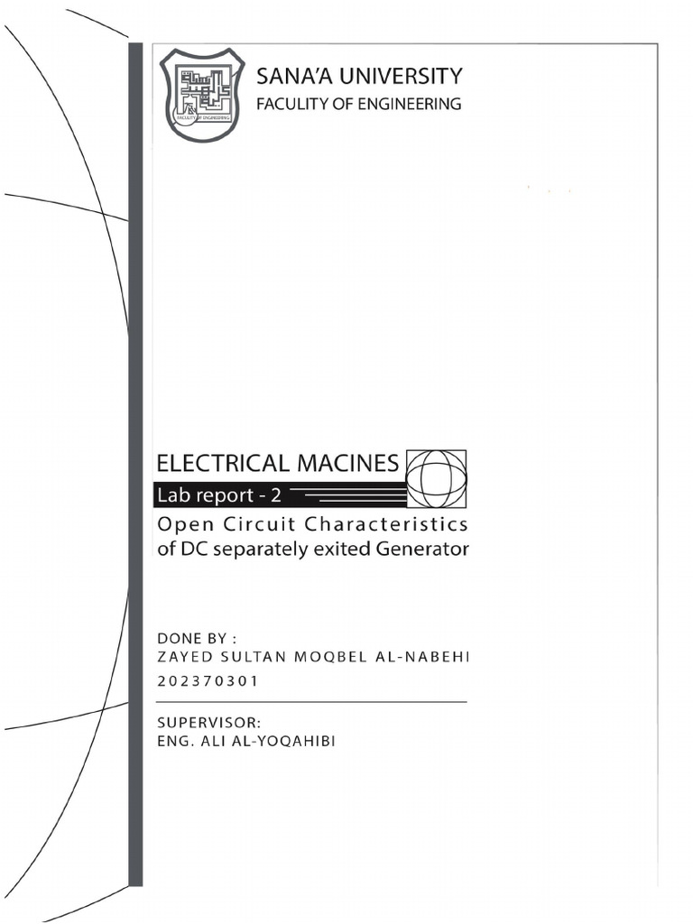 O.C.C of DC S.E Generator | PDF | Electric Generator | Direct Current