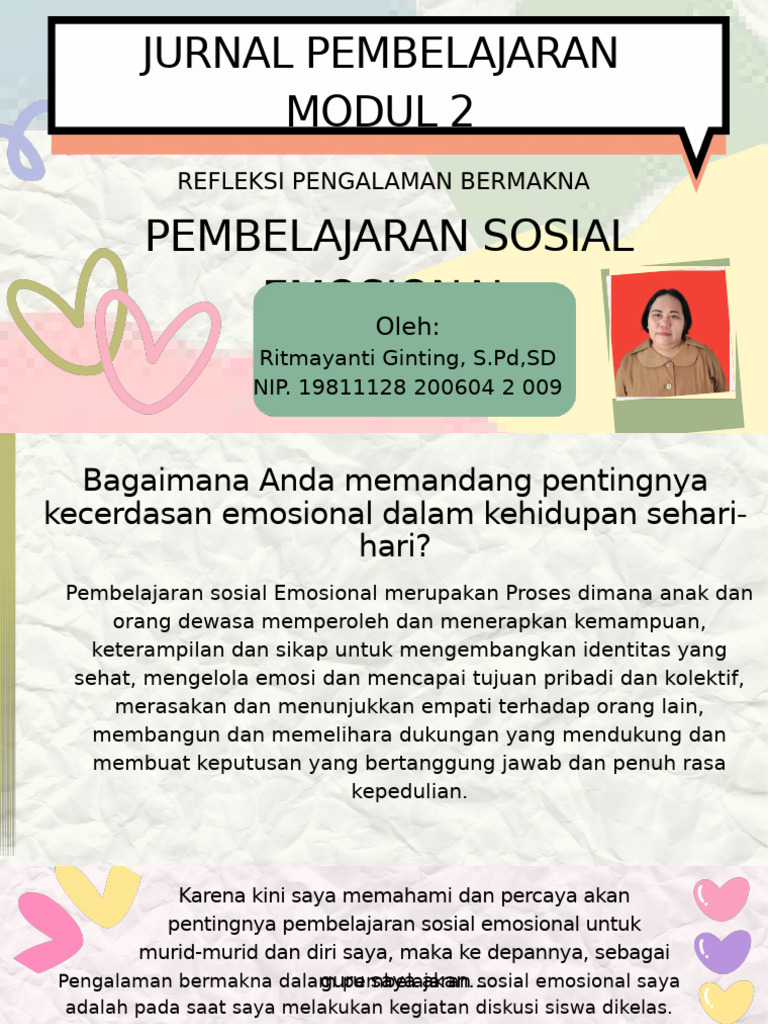 Jurnal Pembelajaranku Pembelajaran Sosial Emosional (Pse) Modul 2 Piloting PPG 2024 | PDF