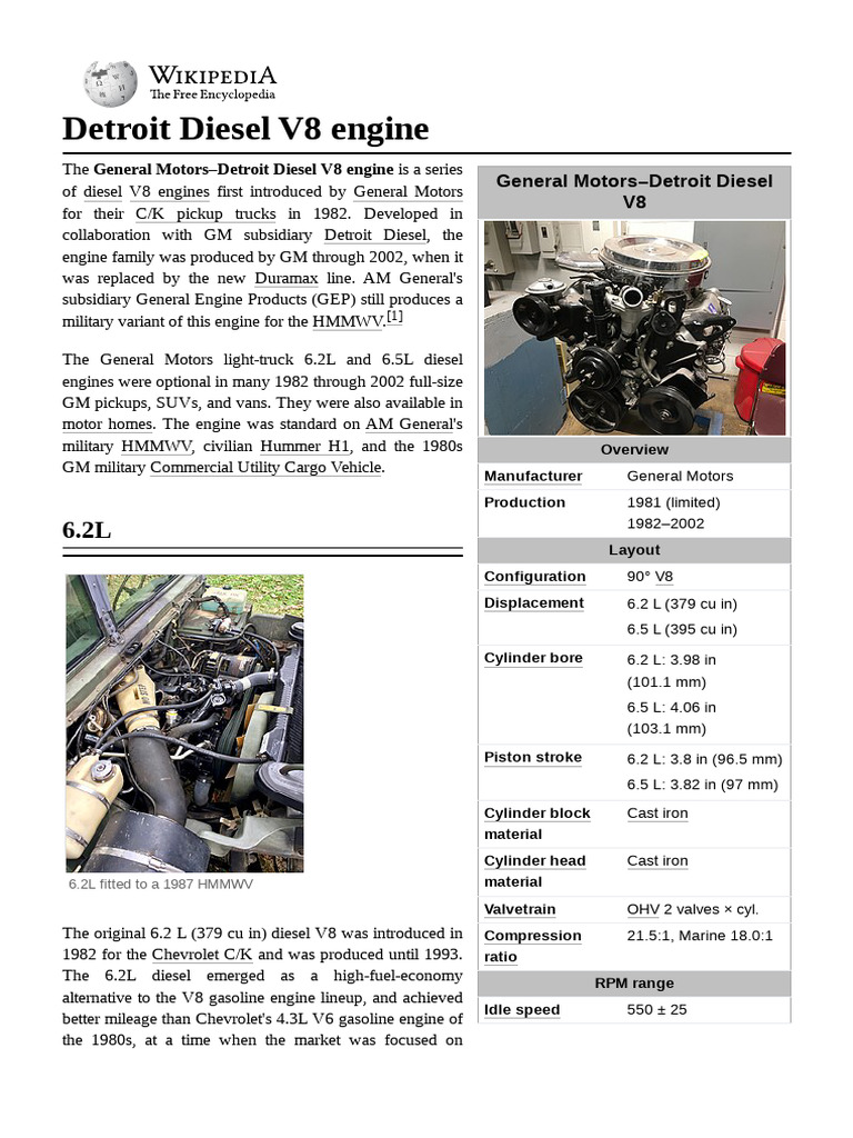 Detroit_Diesel_V8_engine | PDF